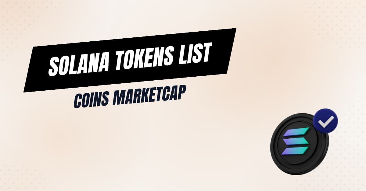 Solana Tokens List Demo - Coins Marketcap
